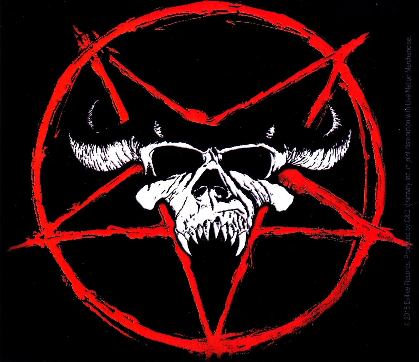 Danzig Skull With Pentagram Sticker