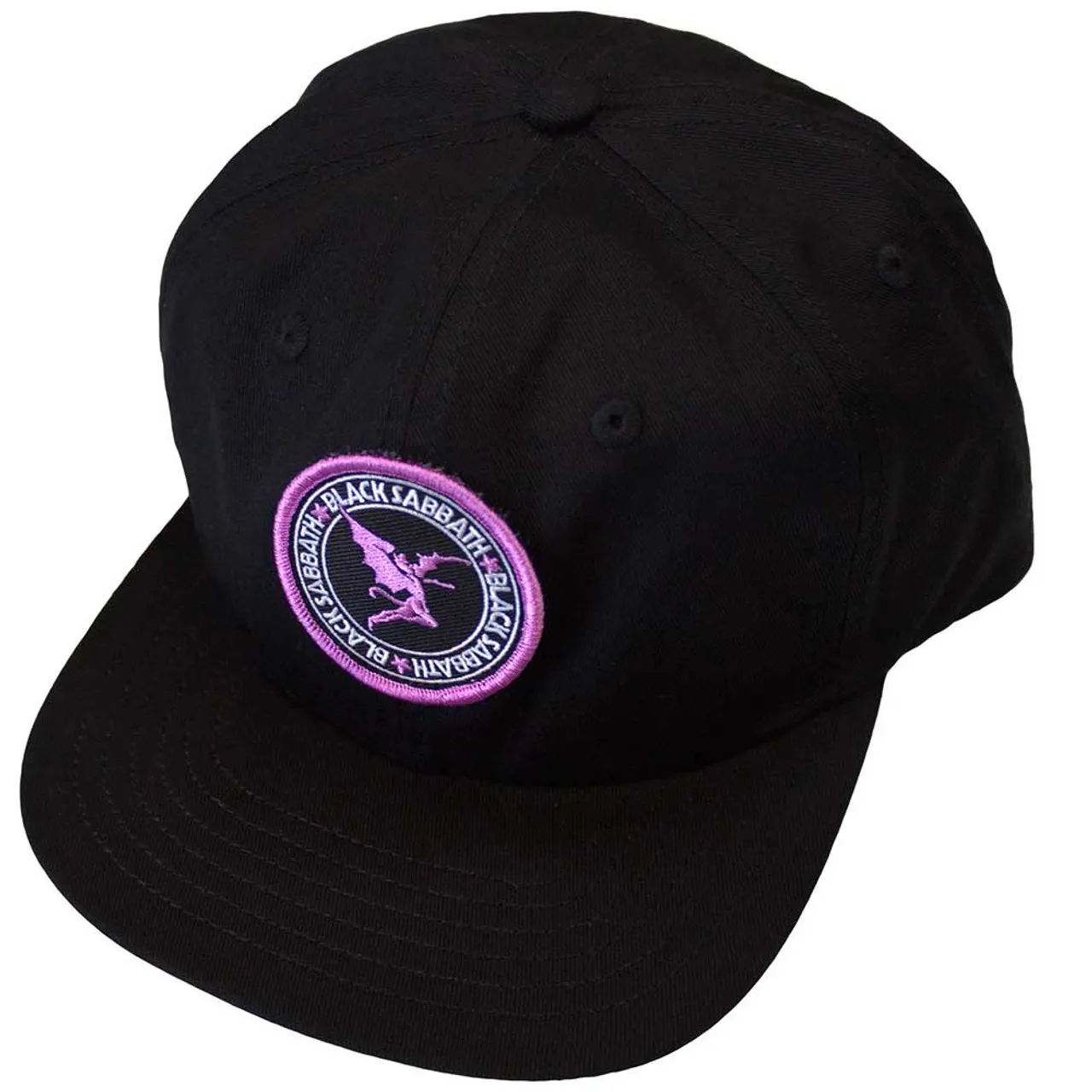 Black Sabbath Purple Daemon Emblem Baseball Cap – Metal Band Hat